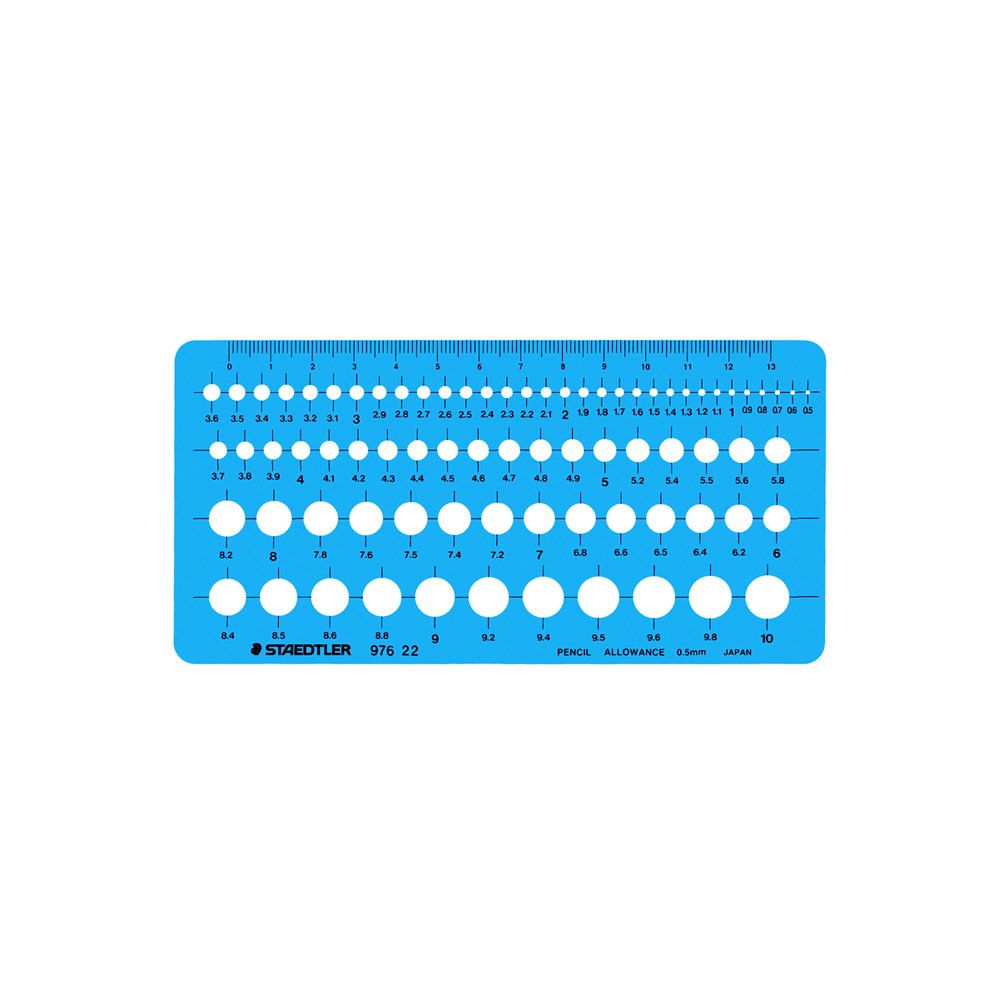 Staedtler 976 22 Regulator Drafting Mechanical Ruler Small Round Templ ...