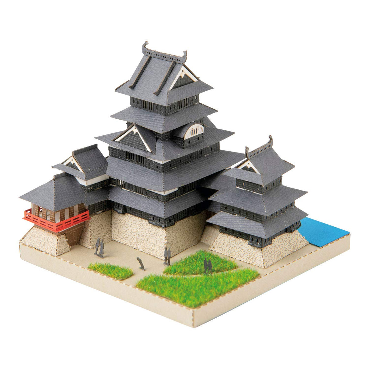 Kawada Paper Nano Matsumoto Castle Building Kit PN-140 Paper Craft Mul ...