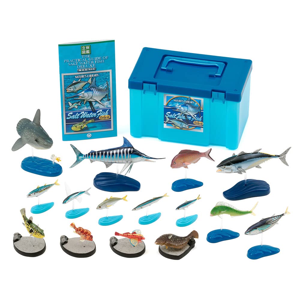 COLORATA Saltwater Fish Figure Deluxe Set 15 Species Box Manual Includ ...
