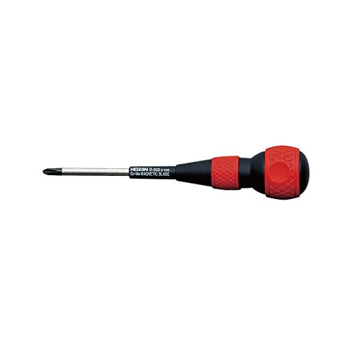 HOZAN D-332-100 Cross Point/JIS Magnetic No.2 Screwdriver, 4" (100mm ...