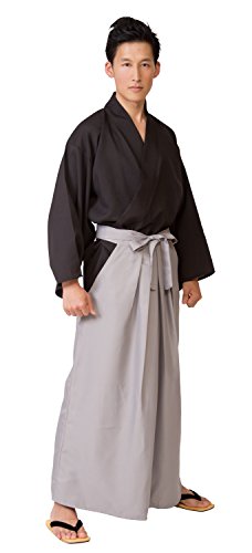 Japanese Men's Samurai Costume Jacket Hakama Set H180cm NEW — akibashipping