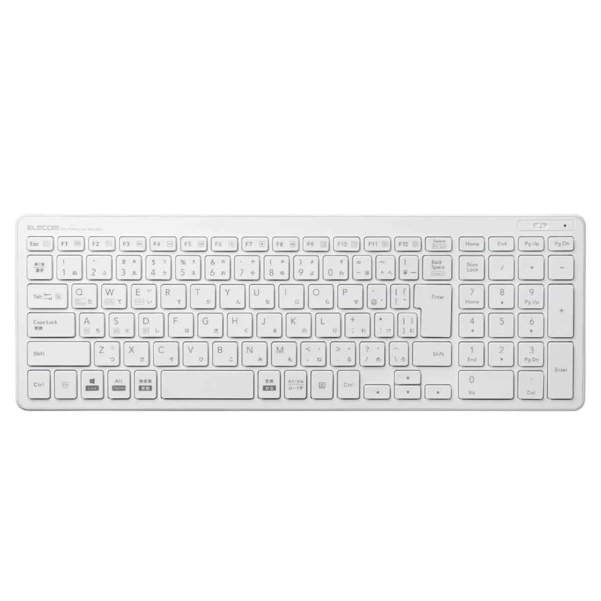 ELECOM Pantograph Compact Keyboard TK-FBP101WH White Bluetooth for iOS ...