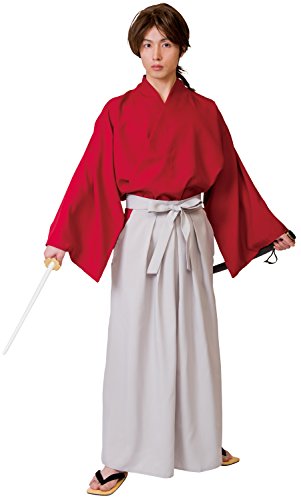 Japanese Men's Kimono Samurai Bushi Rurouni Kenshin costume Jacket Hak ...