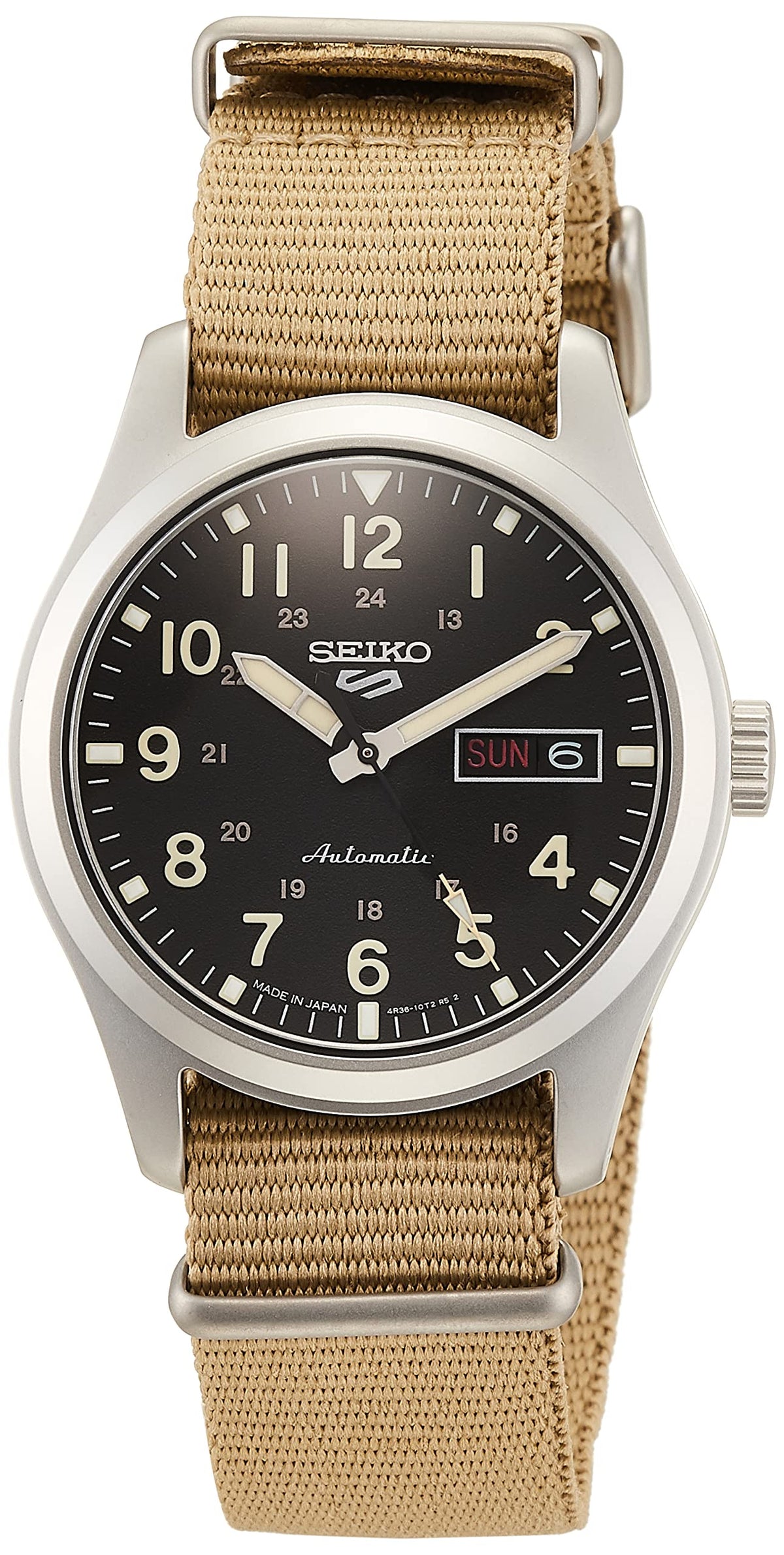 Seiko 5 Sports SBSA117 Mechanical Automatic Men's Watch Day/Date Nylon ...