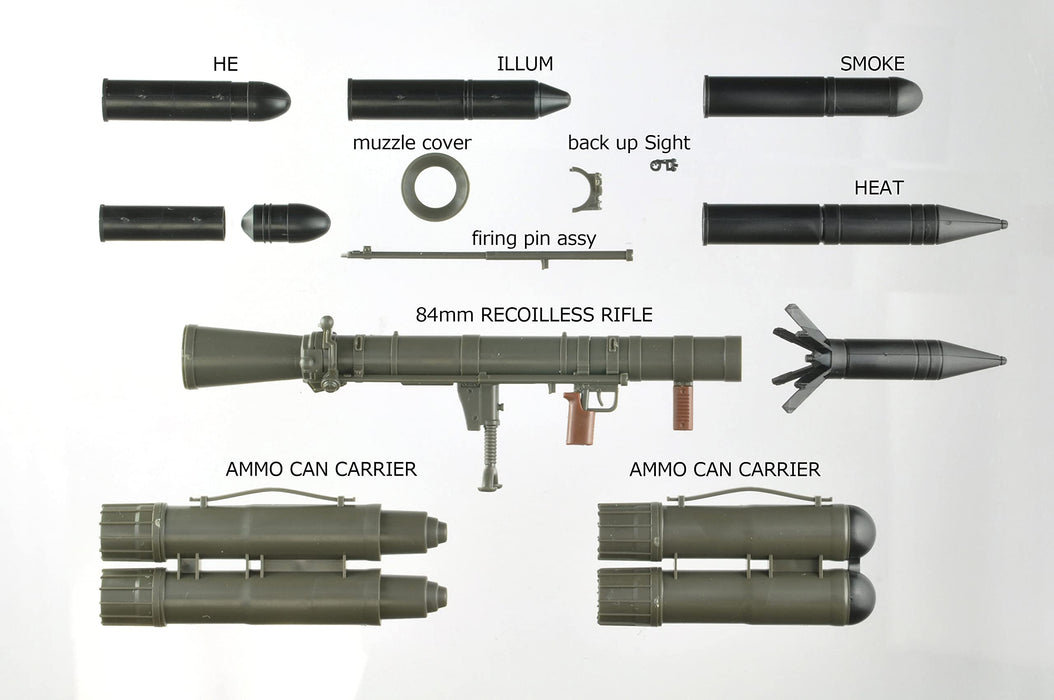 TomyTec LittleArmory LA073 84mm Recoilless Rifle M2 Type Model Kit 315 ...
