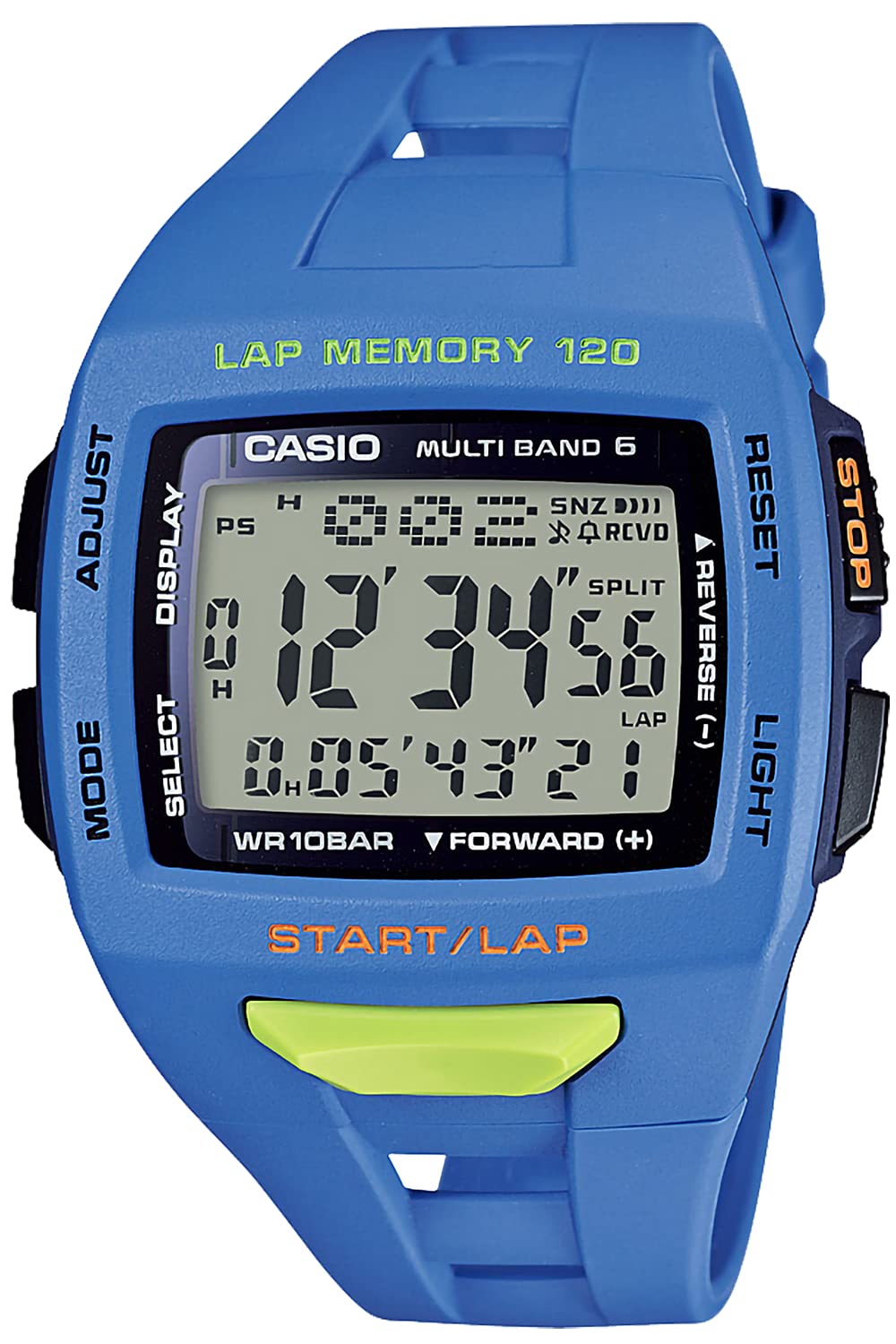 CASIO Collection STW-1000-2JH Solar Radio Men's Watch Blue Digital Bli ...