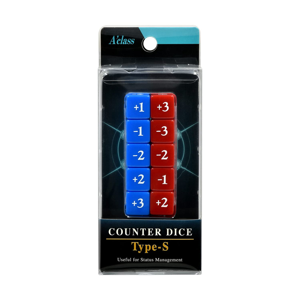 A'class Counter Dice Type-S Red/Blue 5 each Set of 10 370892 status ma ...